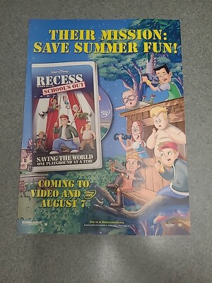 Recess School's Out Disney Print Ad 2001 8x11 Wall Art Decor | eBay