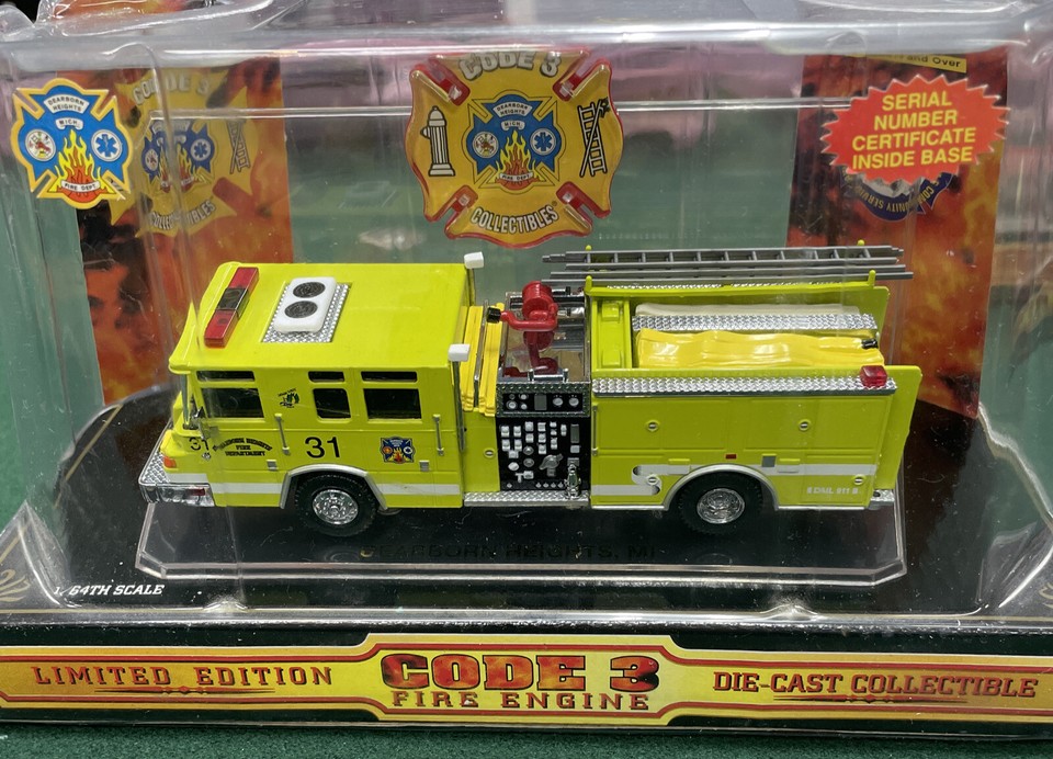 Code 3 fire engine die cast collectible. Limited edition. Set of 4. 1 ...
