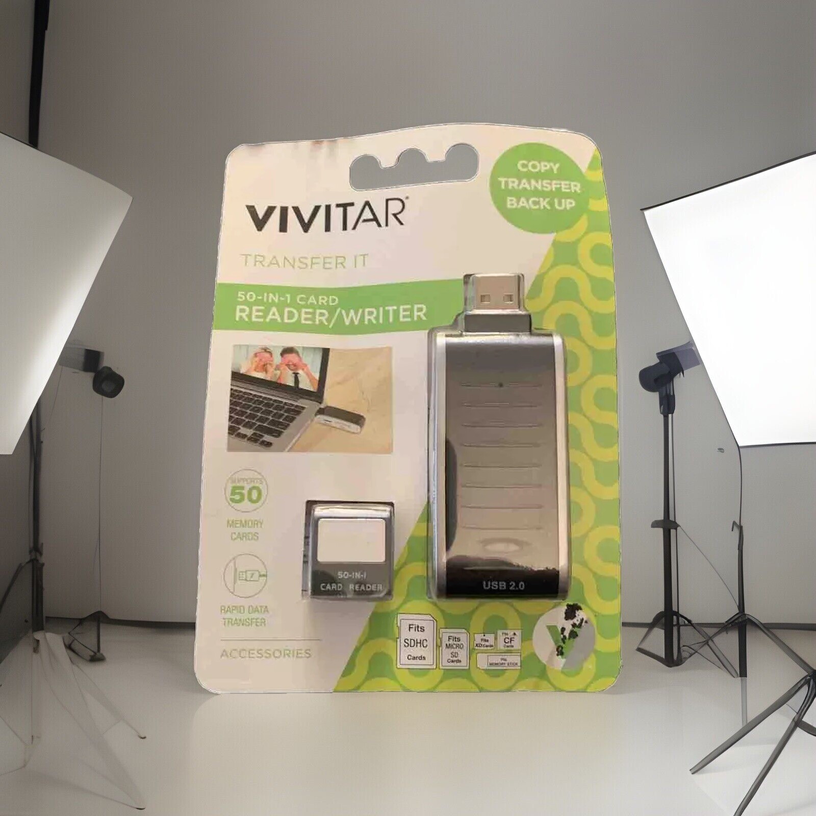 Vivitar VIV-RW-5000-BLK Reader 50-in-1 Card - Black (NEW) 681066430637 ...