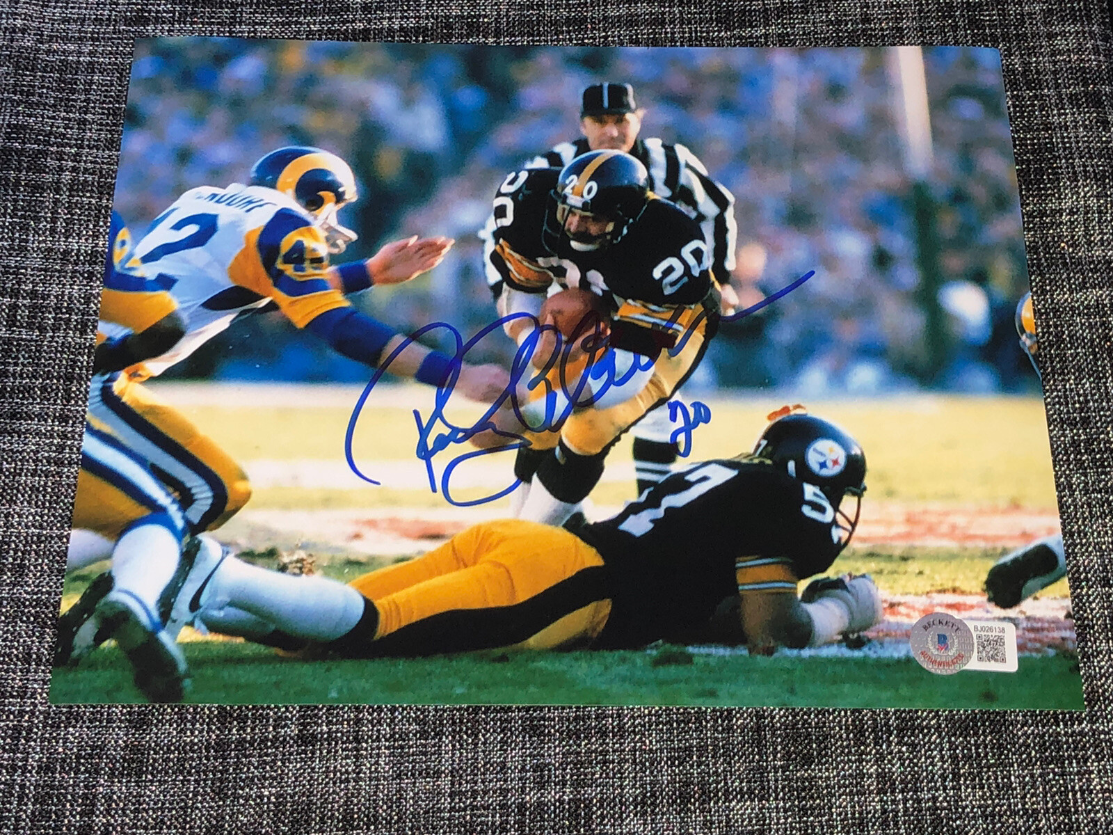 ROCKY BLEIER SIGNED AUTOGRAPH 8X10 PHOTO PITTSBURGH STEELERS BECKETT ...