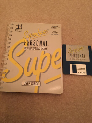 Superbase Personal Relational Database System for Atari ST | eBay