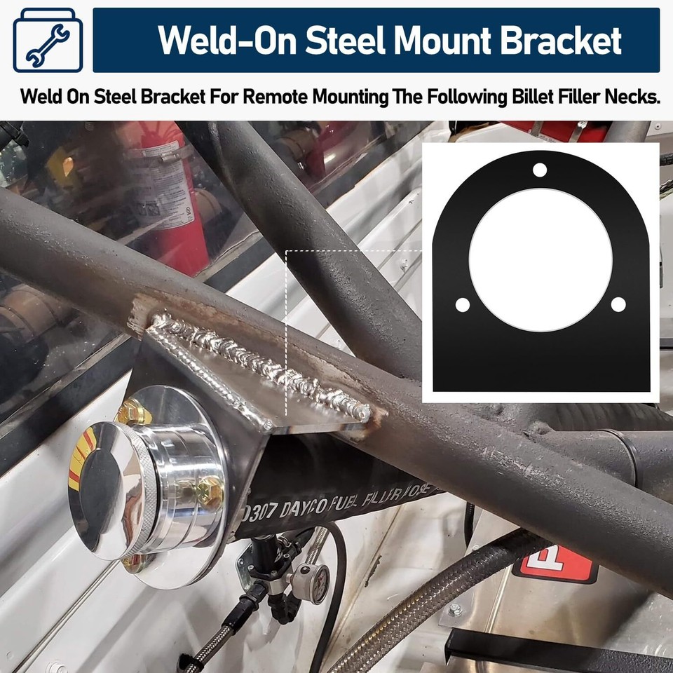 17-2530 Aluminum Fuel Tank Filler Neck, Gas Cap And Weld-On Steel ...