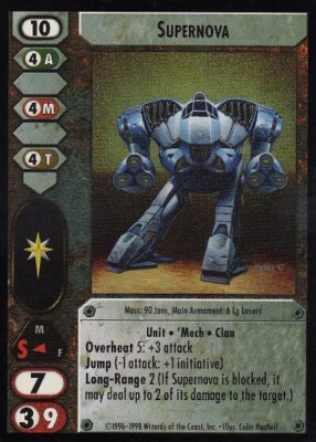 4x Supernova - C Ungraded Commander's Edition - Battletech | eBay