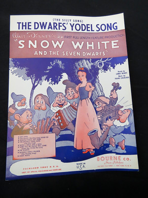 Disney Snow White & the Seven Dwarfs "Dwarfs' Yodel Song" Sheet Music ...