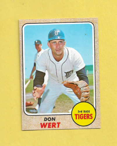 1968 Topps Don Wert #178 Detroit Tigers NEAR MINT 2 FREE SHIPPING | eBay