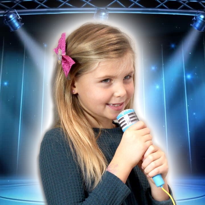 KidPlay Kids Karaoke Pop Star Microphone Adjustable Stand Musical Toy ...