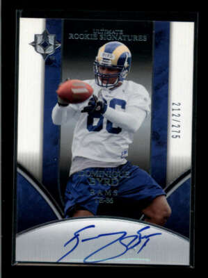 DOMINIQUE BYRD 2006 UPPER DECK ULTIMATE ROOKIE AUTOGRAPH AUTO #212/275 ...