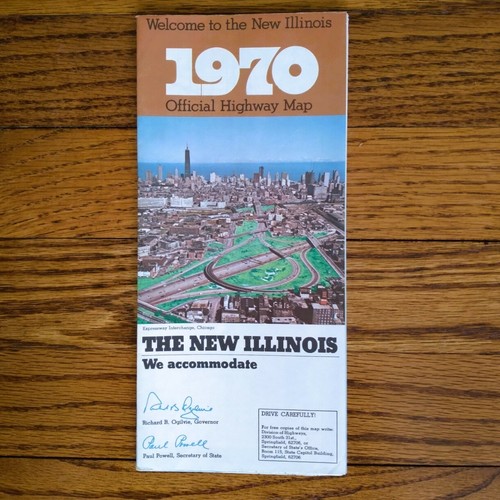 1970 Official Illinois State Highway Transportation Travel Road Map | eBay