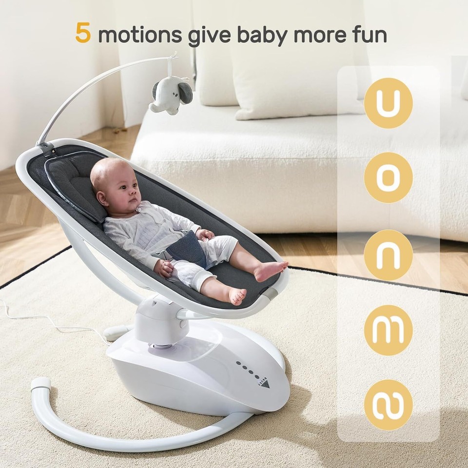 Baby Swing, Multi-Motion Electric Baby Swings for Infants Portable ...
