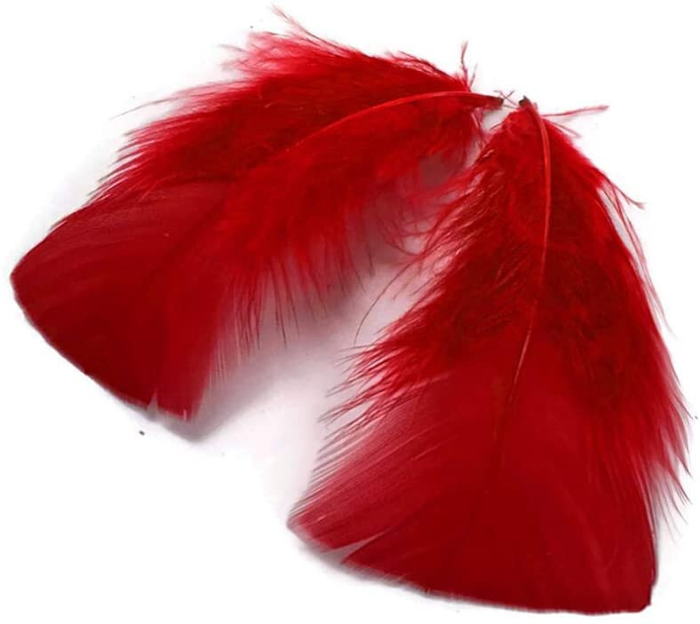 Red Turkey T-Base Plumage Feathers Bridal Corsage Bouquet Decor DIY 20 ...