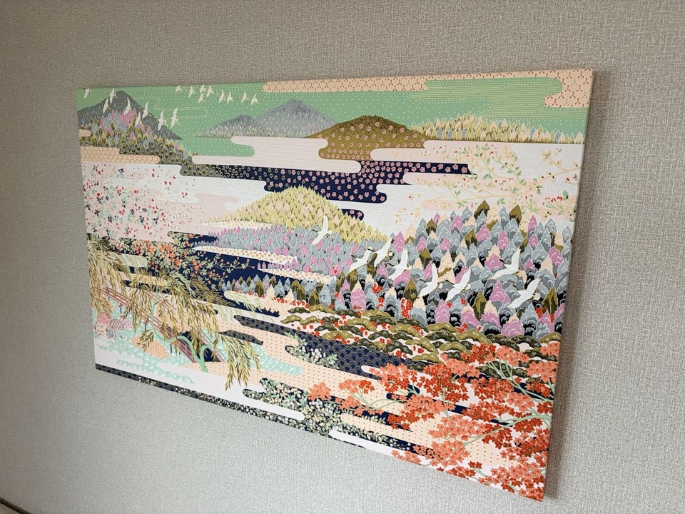 Japanese Yuzen Washi Paper Art Panel - Hand-Dyed Traditional Craft ...
