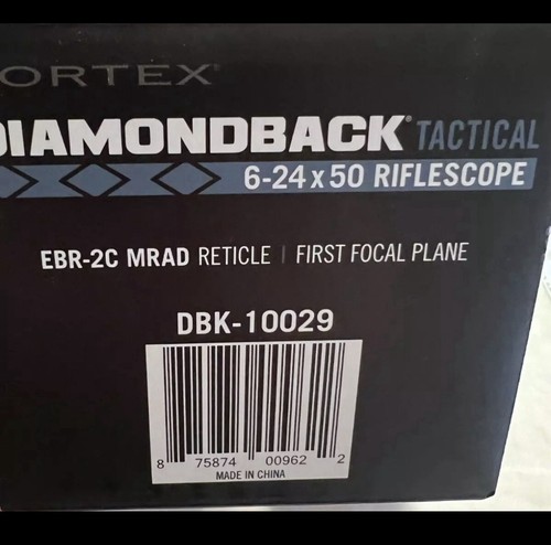 Vortex Diamondback Tactical 6-24x50 EBR-2C MRAD reticle DBK-10029 No ...