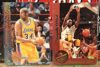 SHAQUILLE O'NEAL LOT OF 2 ~ WELCOME ADDITION & '95 SUPERIOR PIX PROMO ...