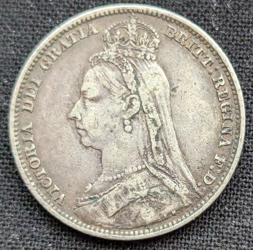 1891 UK Shilling Sterling Silver XF Coin | eBay