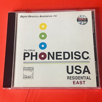 Phonedisc USA RESIDENTIAL East DIGITAL DIRECTORY ASSIST Disc Spring ...