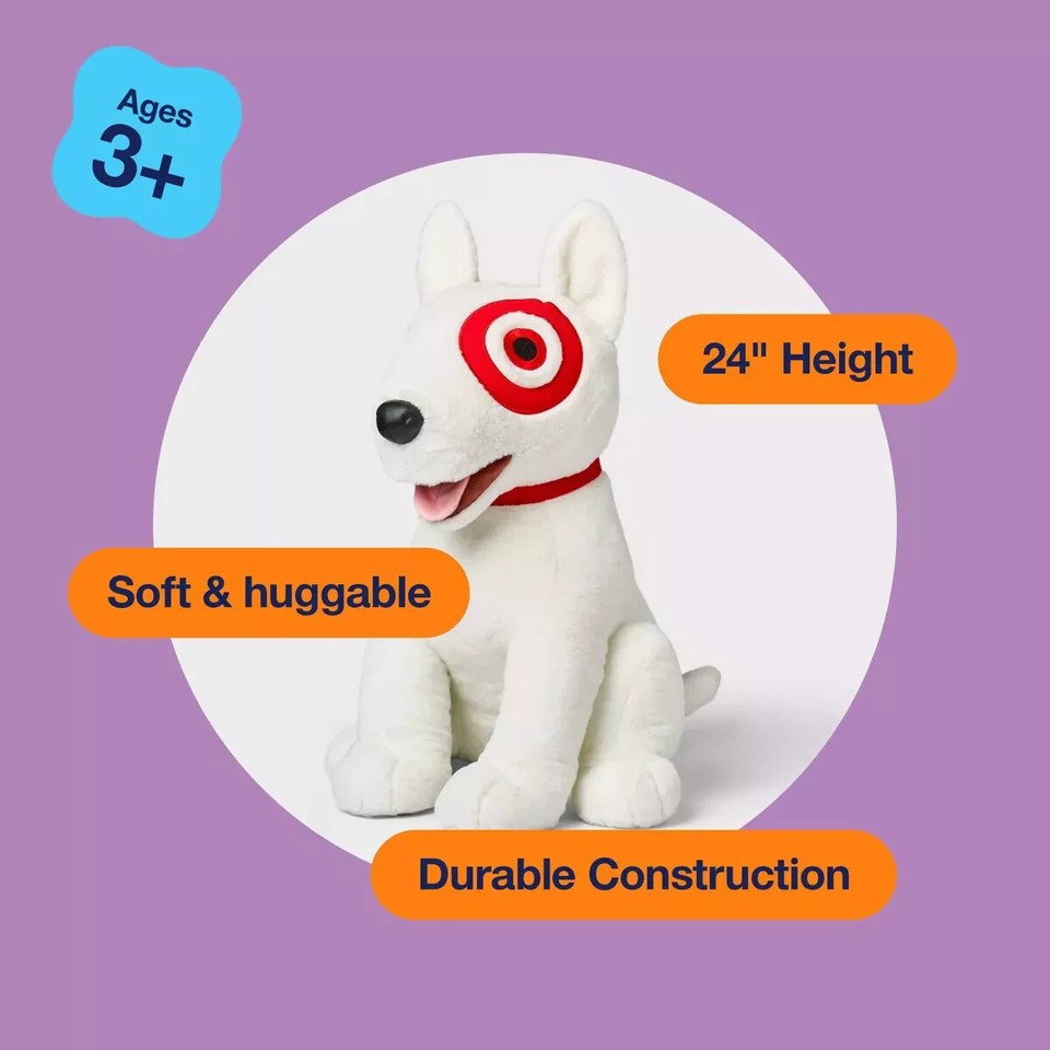24” Inch Bullseye Target Holiday Limited Edition Plush Stuffed Dog Toy ...