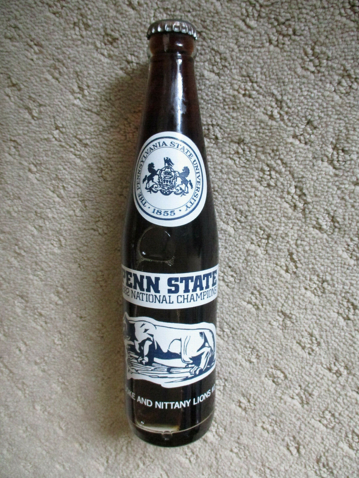 Vintage 1982 Penn State NCAA Football National Champions Coke Bottle ...
