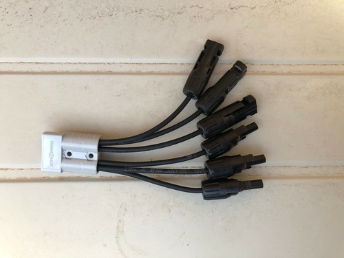 SOLAR CONNECTORS 3 PV PLUGS TO ANDERSON STYLE PLUG 4MM DC SOLAR CABLE ...