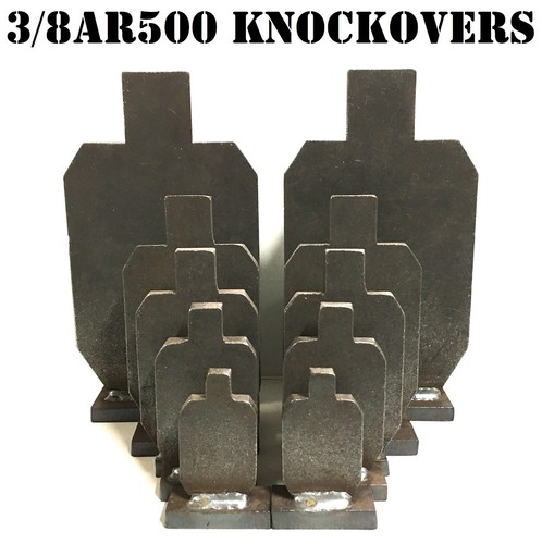 10pc IDPA/IPSC Steel Shooting Range Knock-over Targets - AR500 Metal ...