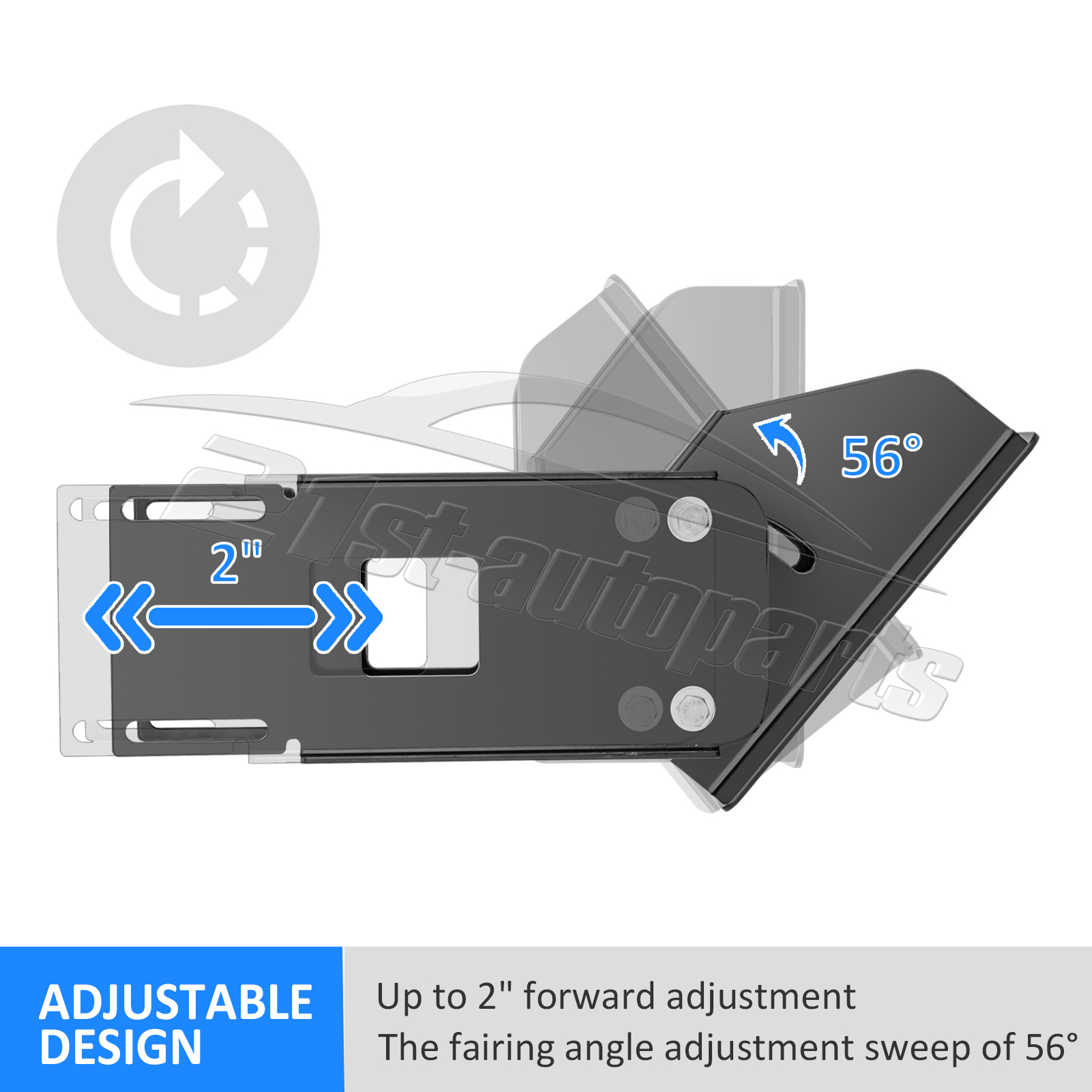 Adjustable Fairing Support Brackets Mount For Harley 98-13 Road Glide ...