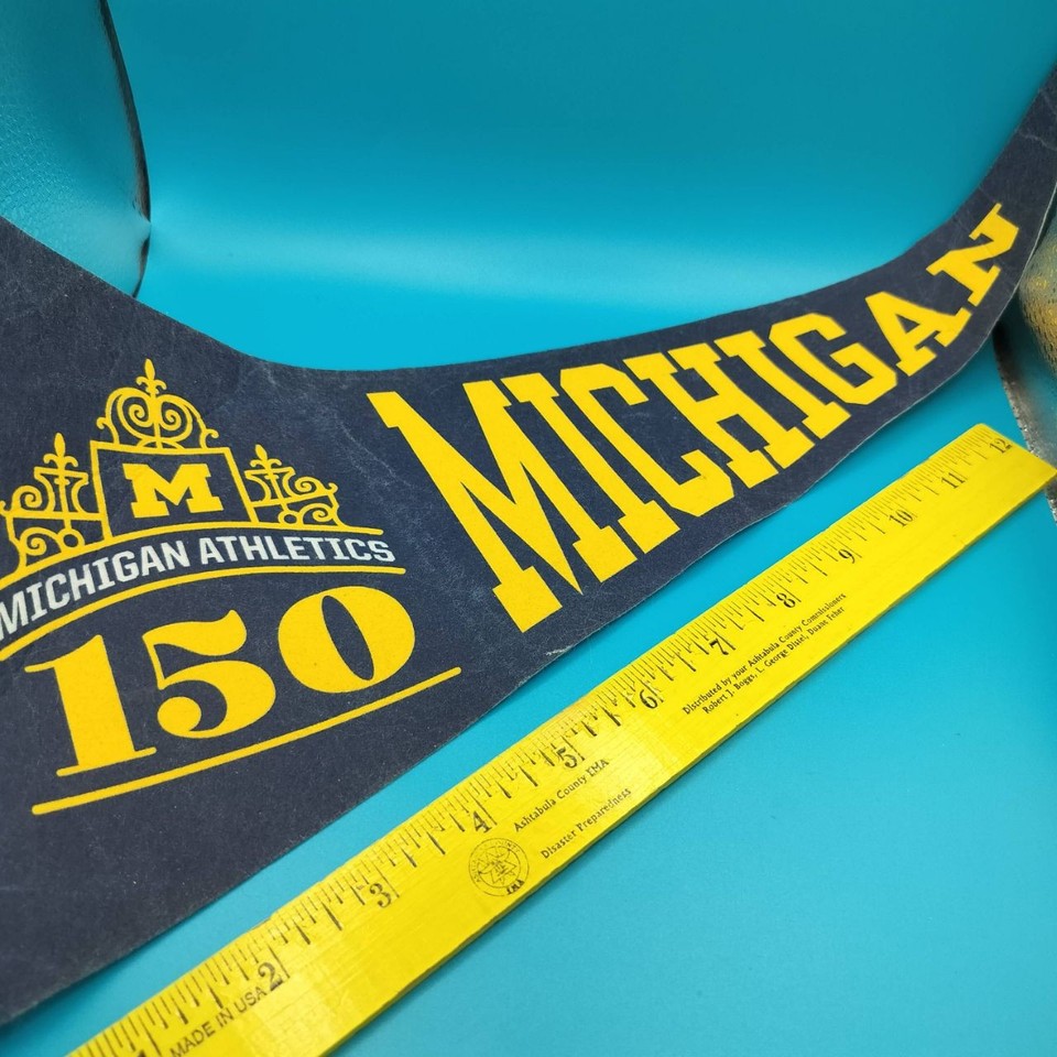 Michigan Wolverines 150 Years Athletics Felt Pennant 18" University of ...