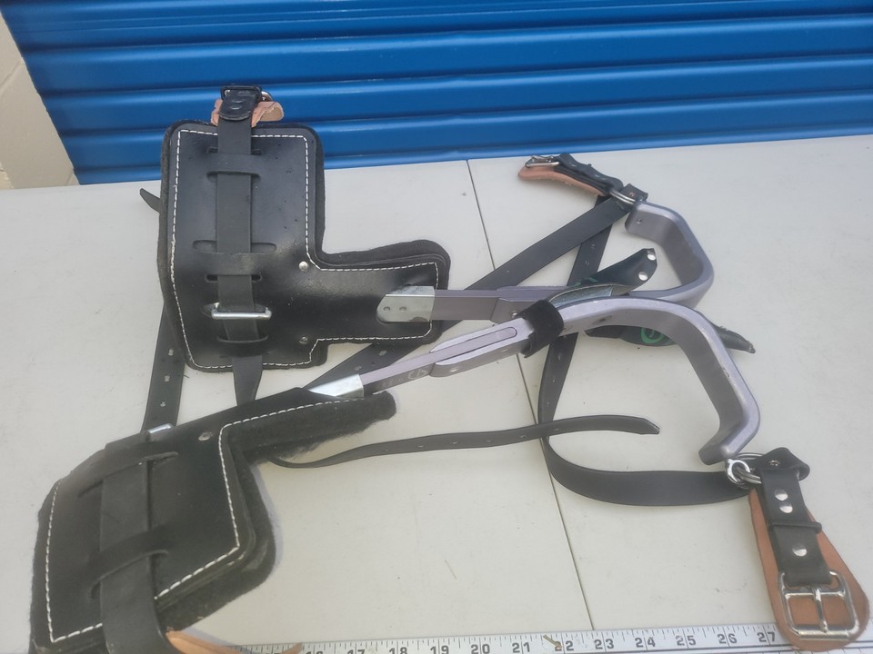 CLIMB RIGHT ARBORIST ALUMINUM TREE CLIMBING SPUR KIT W/ PADS STRAPS | eBay