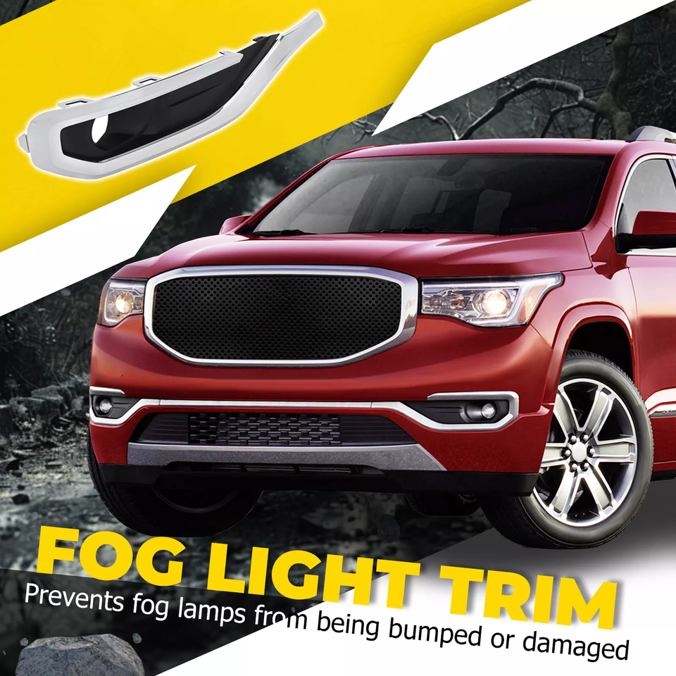 For GMC Acadia 2017 18 2019 Fog Light Trim Bezel Chrome Passenger ...