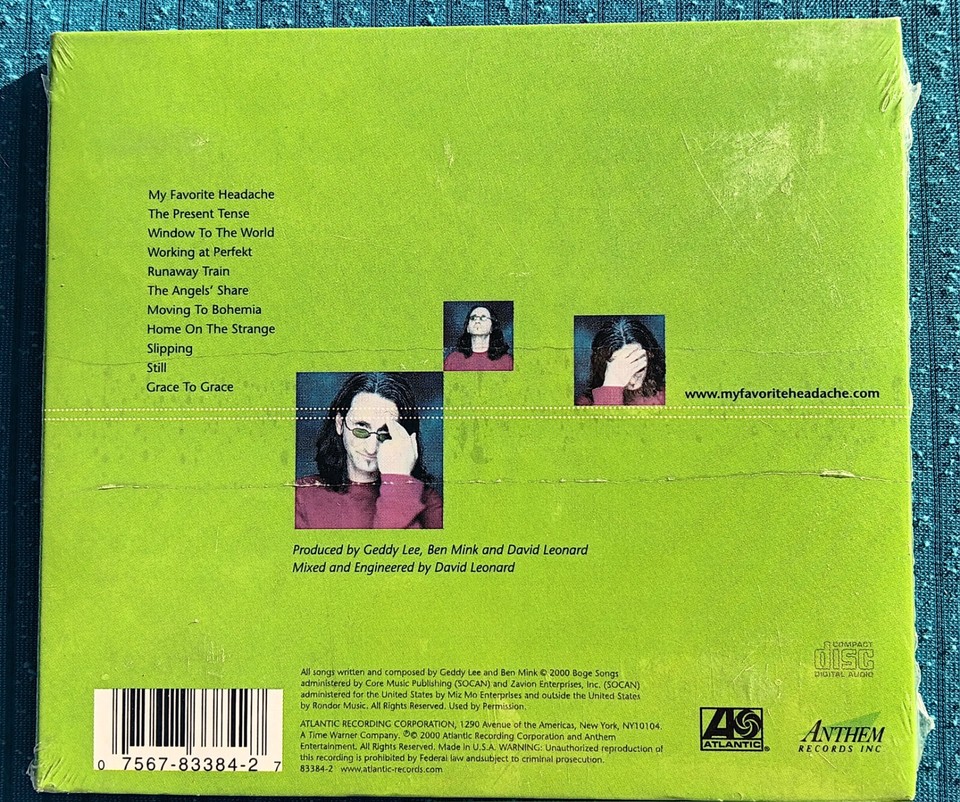 GEDDY LEE - My Favorite Headache - CD - BRAND NEW/STILL SEALED - RARE ...