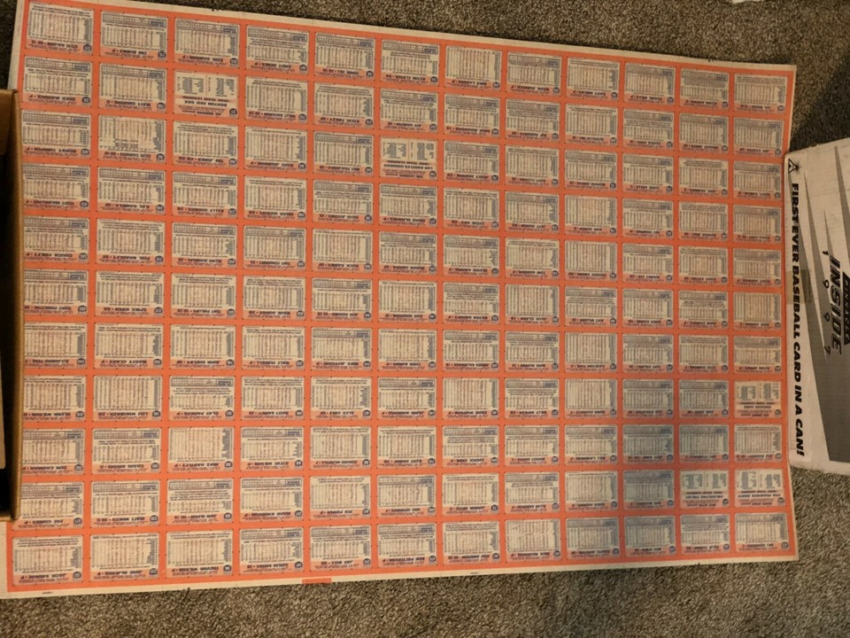 1990 Topps 40 Years of Baseball Uncut Sheets | eBay