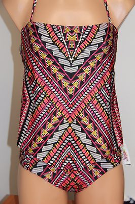 NWT BECCA Swimsuit Bikini Tankini 2 pc set Size M American Fit Multi | eBay