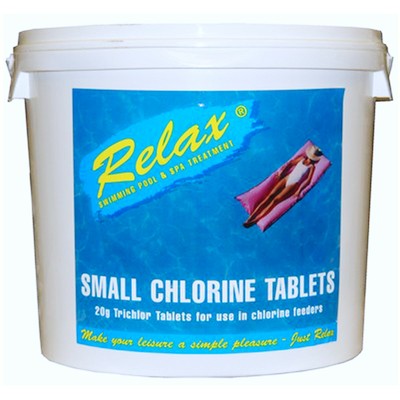Chlorine Tablets Small 20g Swimming Pool Spa Hot Tub Sanitiser RELAX ...