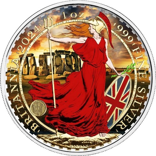 Britannia 2024 Stonehenge 1 Oz 999 Silber COLOR EDITION | eBay