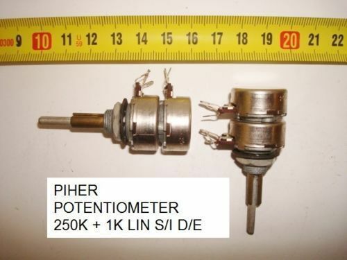 CARBON POTENTIOMETER POTENTIOMETER. PIHER 250K + 1K LIN S/ID/E. P28 | eBay