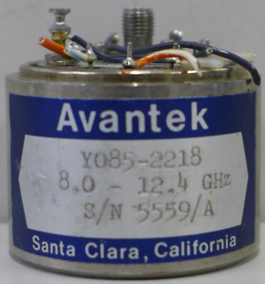 Avantek Y085-2218 Yig Tuned Oscillator 8.0 to 12.4 GHz | eBay