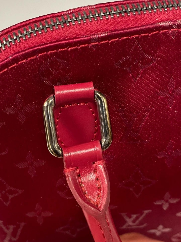 Authentic Louis Vuitton Monogram Red Satin Little Alma Handbag | eBay