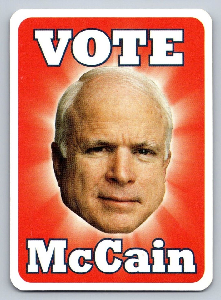 Vintage Political Playing Card Featuring Dick Cheney & John McCains ...