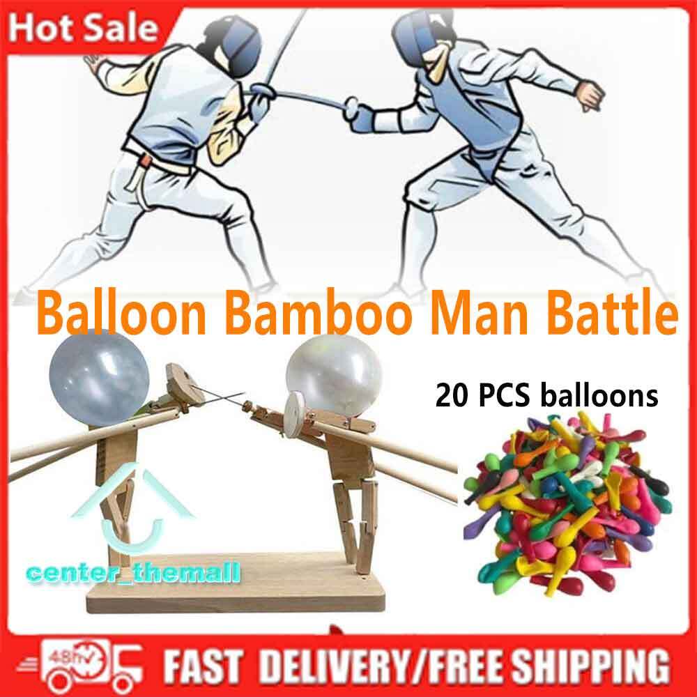Balloon Bamboo Man Battle, Bamboo PK Puppet Kit,Whack A Balloon Game | eBay