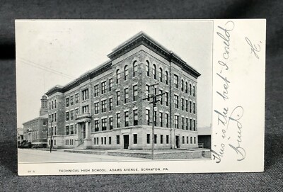 1906 Technical High School Scranton PA Antique Vintage Postcard PC View ...