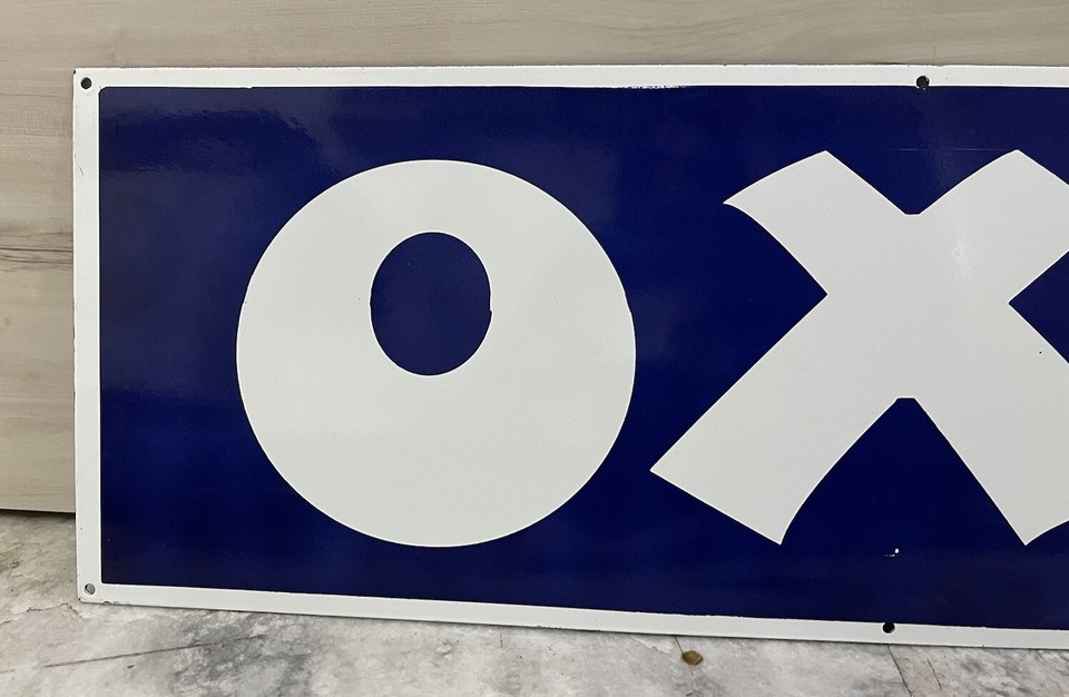 VINTAGE OXO PORCELAIN ENAMEL SIGN 36 INCHES BY 12 INCHES | eBay