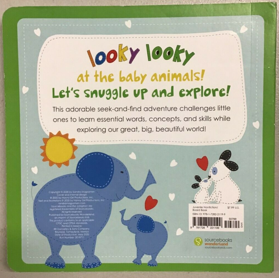 Looky Looky Little One Baby Animals - by Sandra Magsamen (Board Book ...