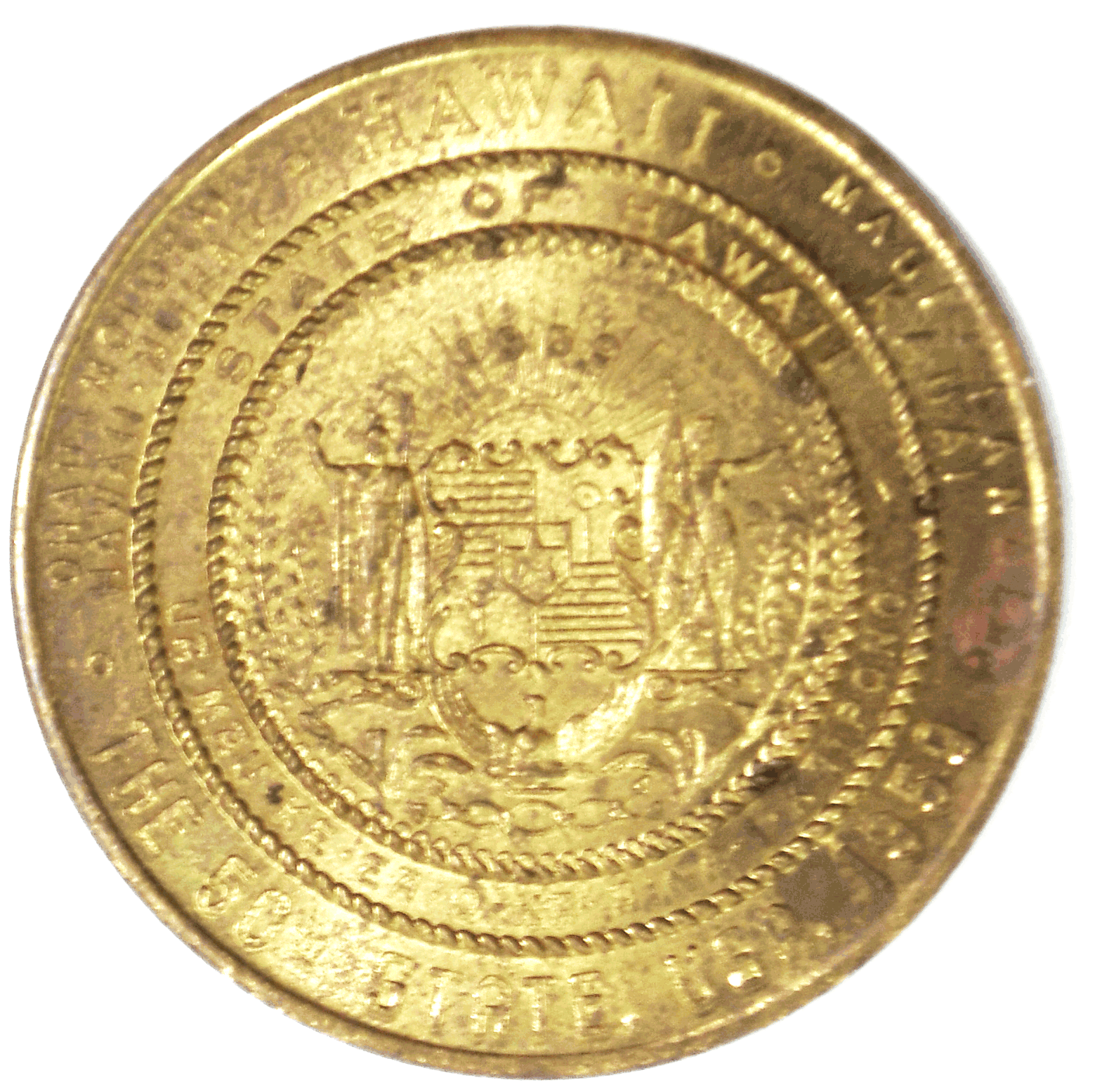 1959 $1 Trade Token Hawaii 50th Aloha State 38mm Medal | eBay