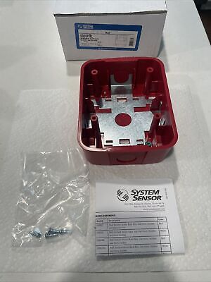 New System Sensor SBBSPRL Red Fire Alarm Speaker Surface Mount Back Box ...