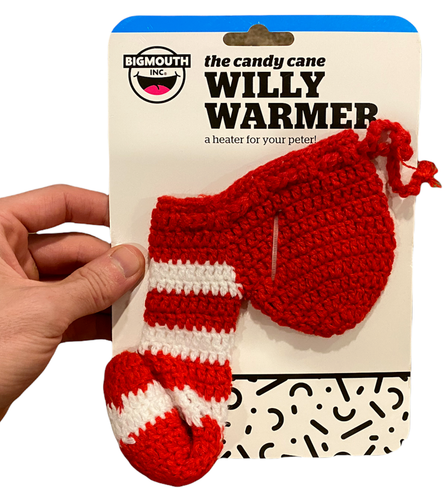 THE CHRISTMAS CANDY CANE Willy Warmer Weener Knitted Crochet Sock - GaG ...