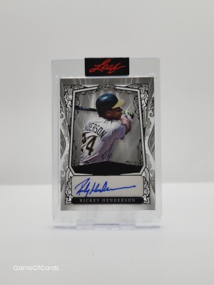 2025 Leaf Sports Heroes RICKEY HENDERSON Authentic Auto Autograph /10 🔥 ...
