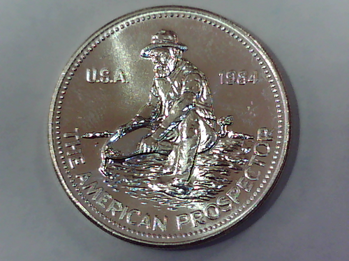 1984 Vintage Englehard American Prospector 1 oz silver round .999 pure ...