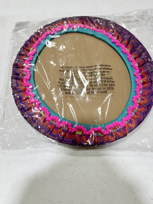 Natural Life Steering Wheel Cover, 15" - Paisley Rainbow w/ Pompons NEW ...