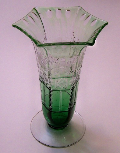 VERY NICE WEBB ART GLASS CUT VASE | eBay