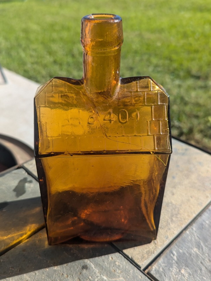 Vintage EG Booz Old Cabin Whiskey Glass Bottle Prohibition | eBay