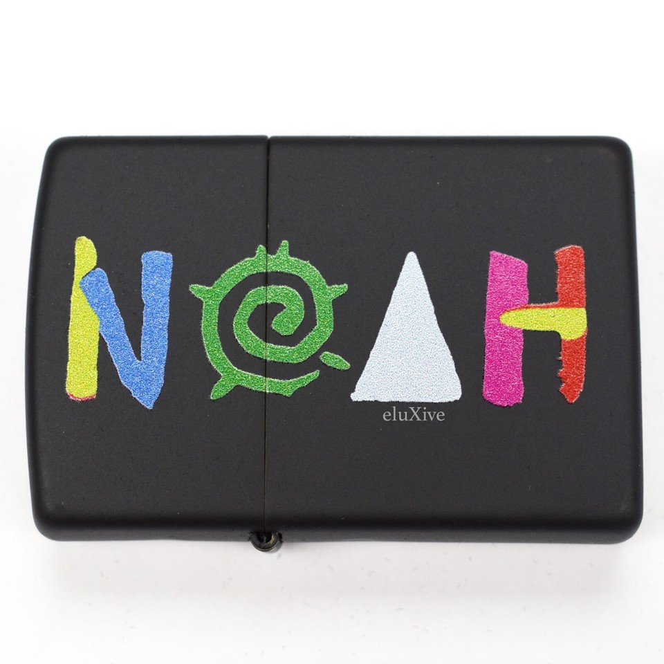 NWT Noah NY FW20 More Core Logo Print Metal Zippo Lighter Black DS ...
