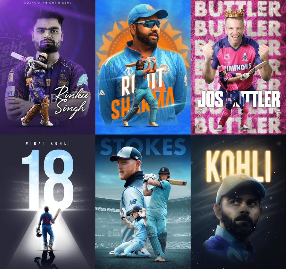Virat Kohli Cricket Poster | India Framed Player Poster Prints | Custom ...